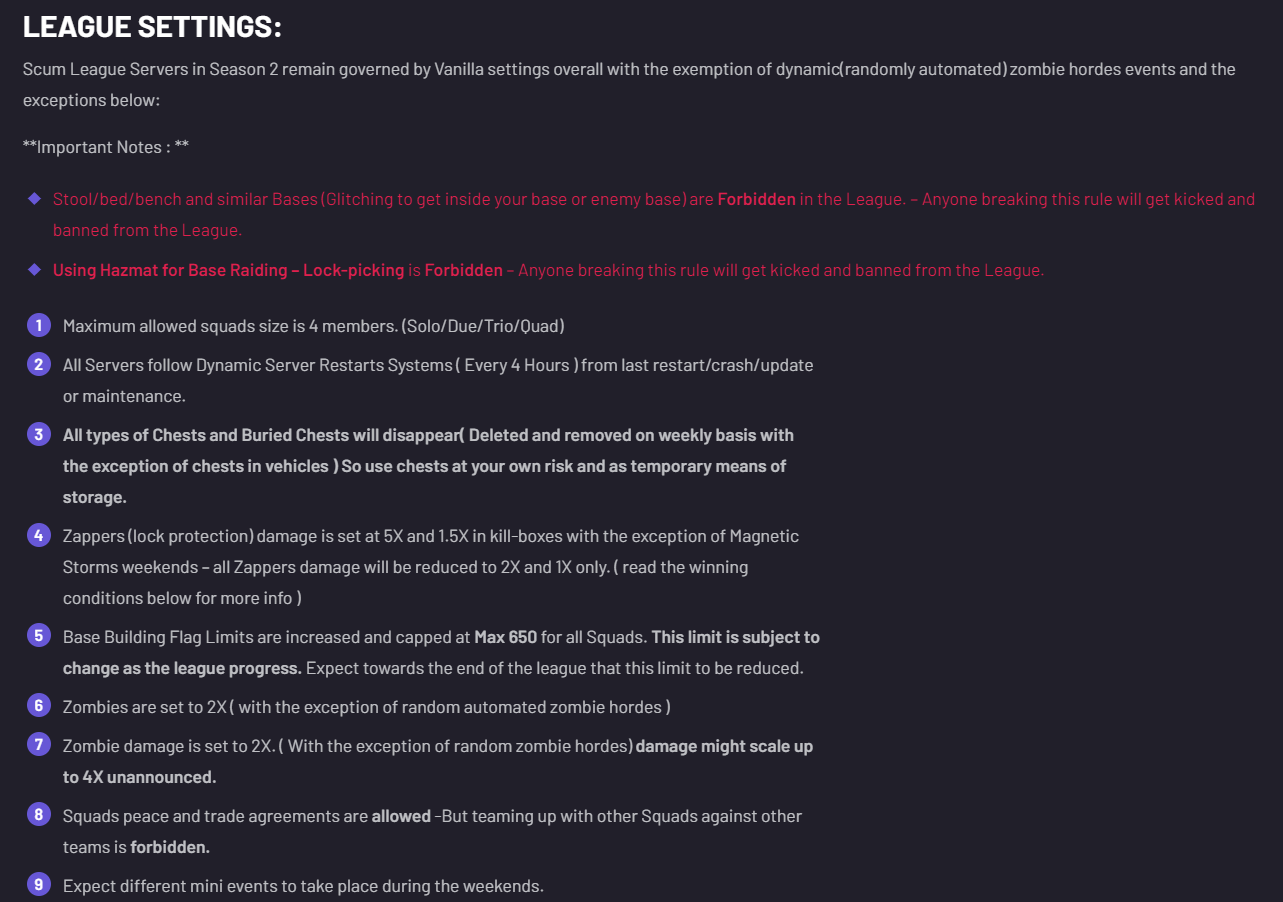 Scum League Official Season 2 | SCUMwiki【攻略・情報】 - ゲームウィキ.jp